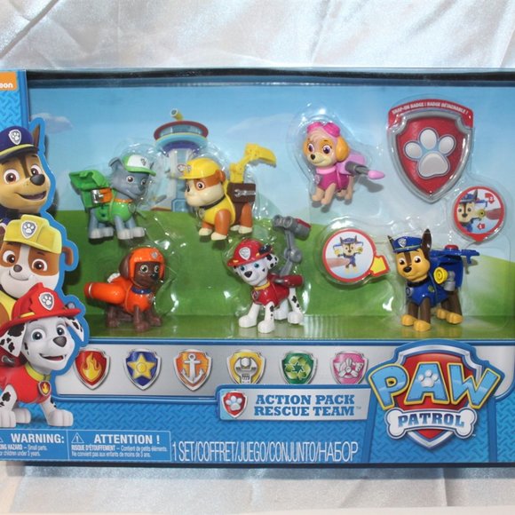 Spin Master | Toys | Paw Patrol Action Pack Rescue Team 6 Pups Chase ...